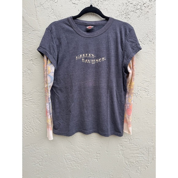 Harley-Davidson | Tops | Vintage Harley Davidson Biker Baddie Mesh ...